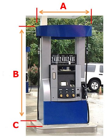 Custom-Made Outdoor Gas Station Pump Covers | Waterproof